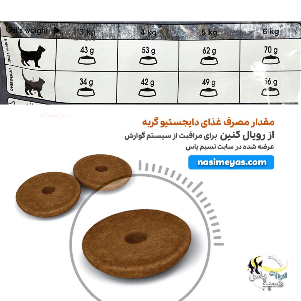 غذای گربه مراقبت از گوارش دایجستیو رویال کنین نسیم یاس